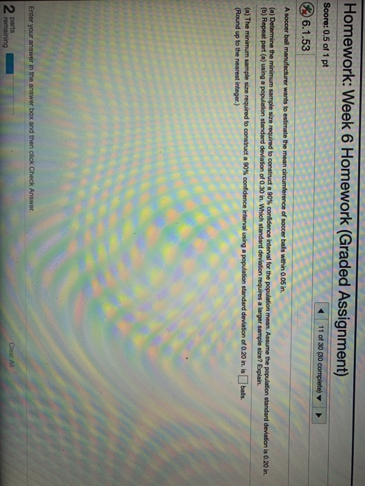 Solved Homework: Week 6 Homework (Graded Assignment) Score: | Chegg.com