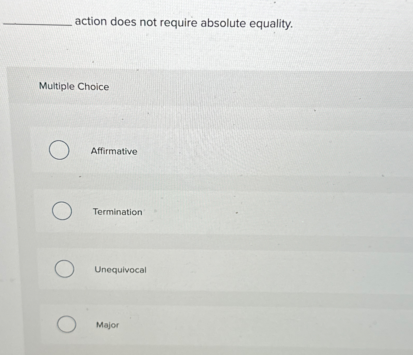 Solved action does not require absolute equality.Multiple | Chegg.com