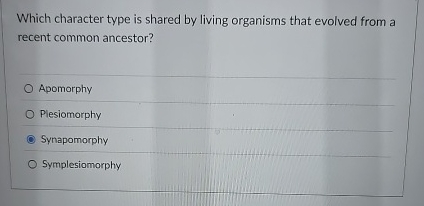 Solved Which character type is shared by living organisms | Chegg.com