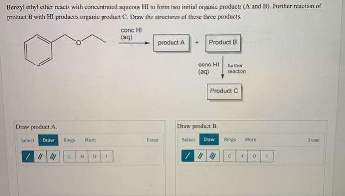 Solved Benzyl ethyl ether reacts with concentrated aqueous | Chegg.com