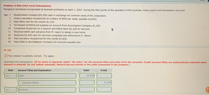 Solved Problem 3-OSA (Part Level Submission) Pronghorn | Chegg.com