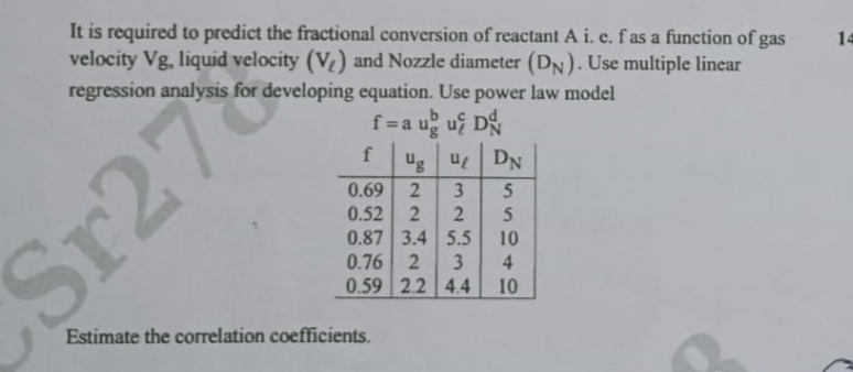 Solved It is required to predict the fractional conversion | Chegg.com