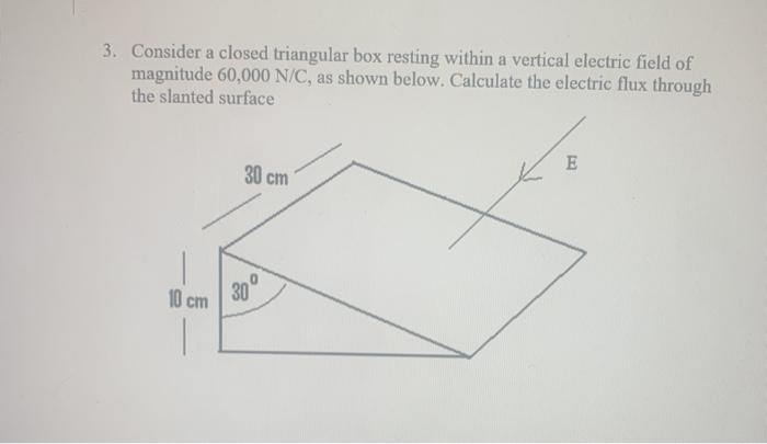Solved 3. Consider a closed triangular box resting within a | Chegg.com