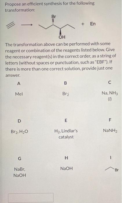 Solved Propose an efficient synthesis for the following | Chegg.com