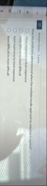 Solved 15Multiple Choice1 ﻿pointHow are predictors | Chegg.com