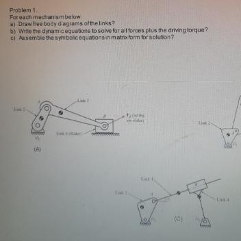 Solved Problem 1.For each mectianism below(A andC):a) ﻿Draw | Chegg.com