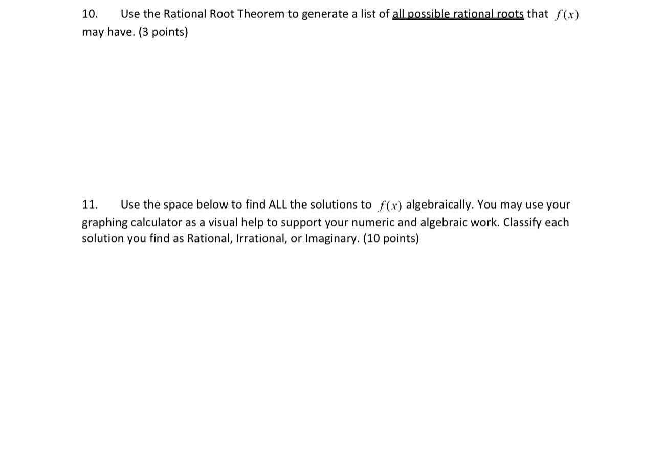 Use The Rational Root Theorem To Generate A List Of 