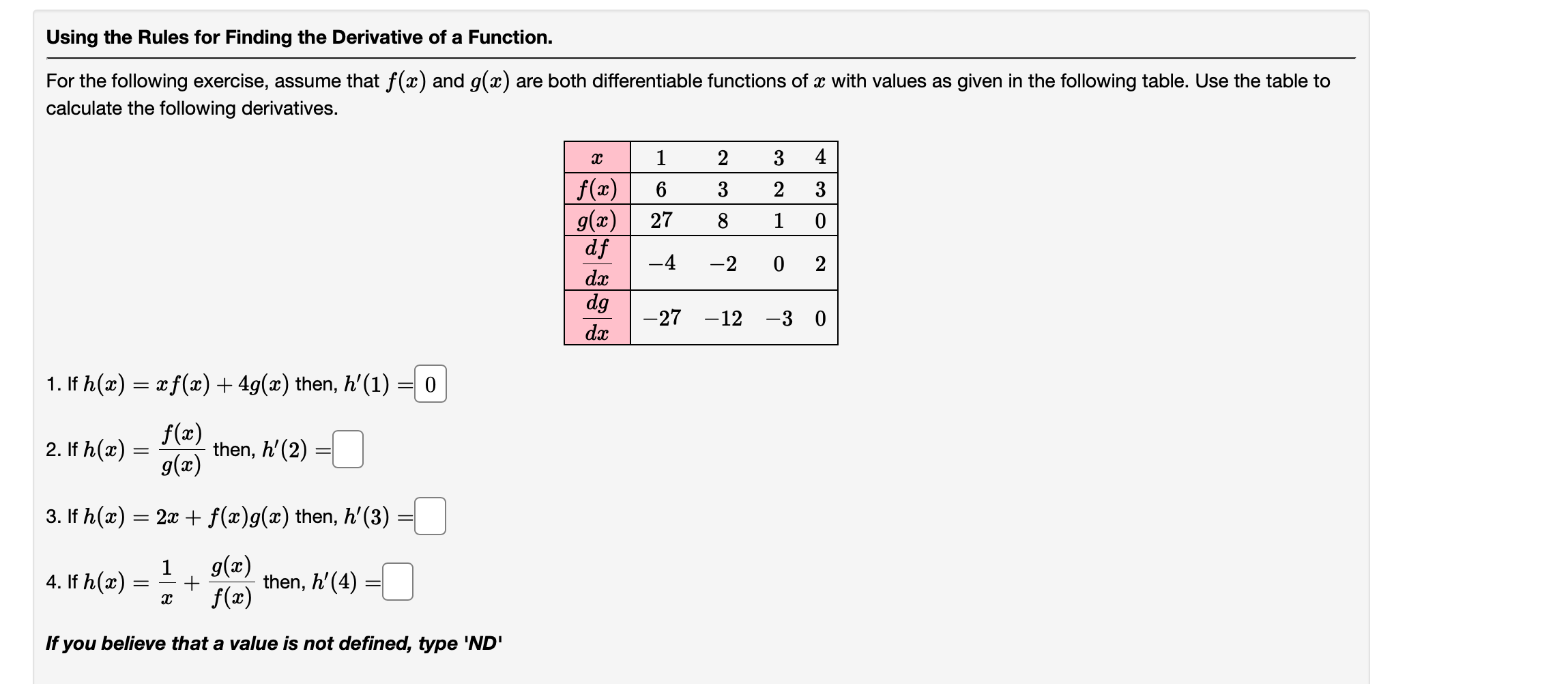 Solved Using the Rules for Finding the Derivative of a | Chegg.com