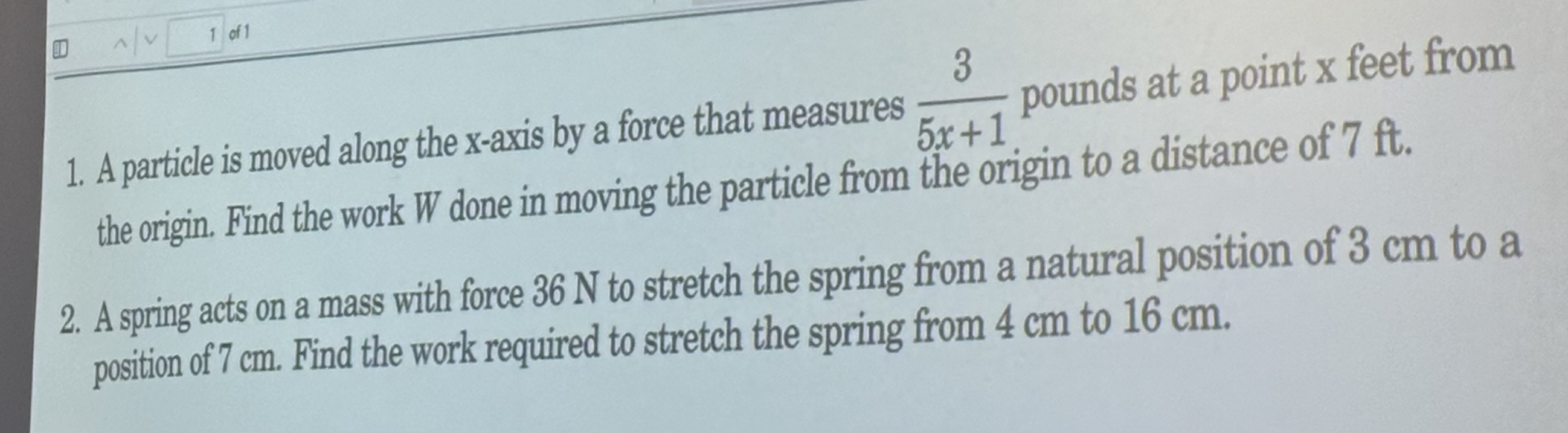 Solved A particle is moved along the x-axis by a force that | Chegg.com