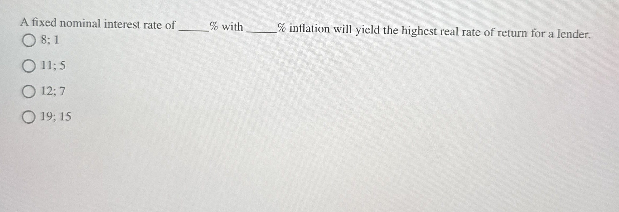 Solved A fixed nominal interest rate of8; 1q, % ﻿with q, % | Chegg.com