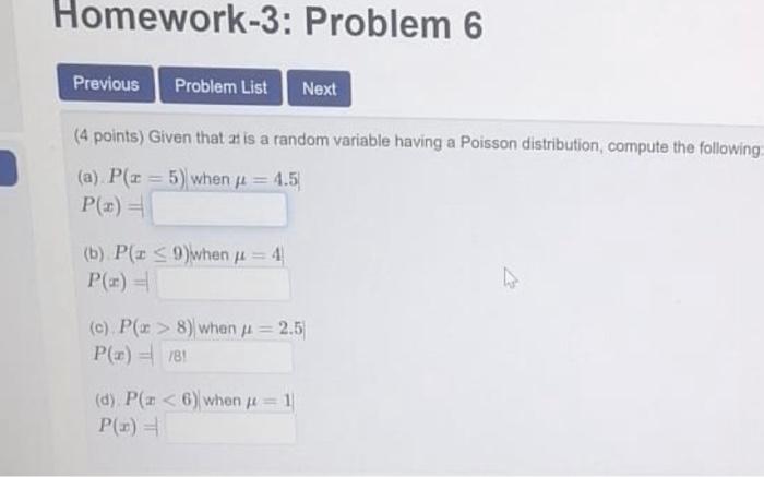 Solved Homework-3: Problem 6 Previous Problem List Next (4 | Chegg.com
