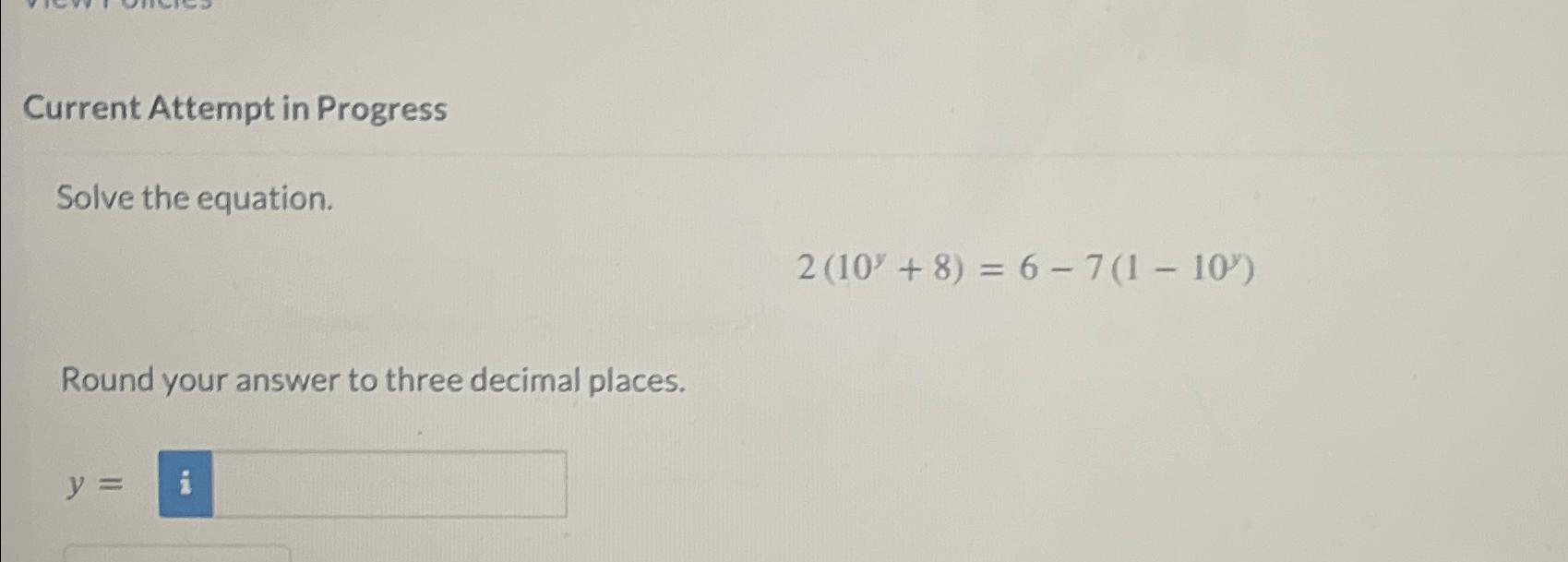 Solved Current Attempt in ProgressSolve the | Chegg.com