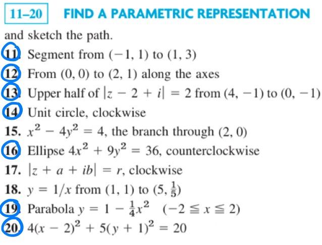 Solved 11-20 FIND A PARAMETRIC REPRESENTATION and sketch the | Chegg.com