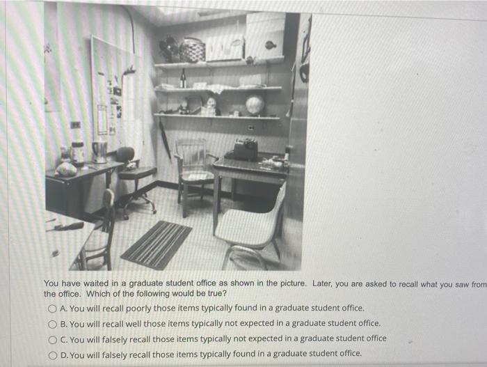 Solved You have waited in a graduate student office as shown | Chegg.com
