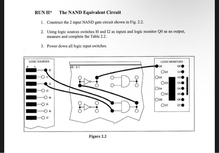 Solved 1. Construct the 2 input NAND gate circuit as shown | Chegg.com
