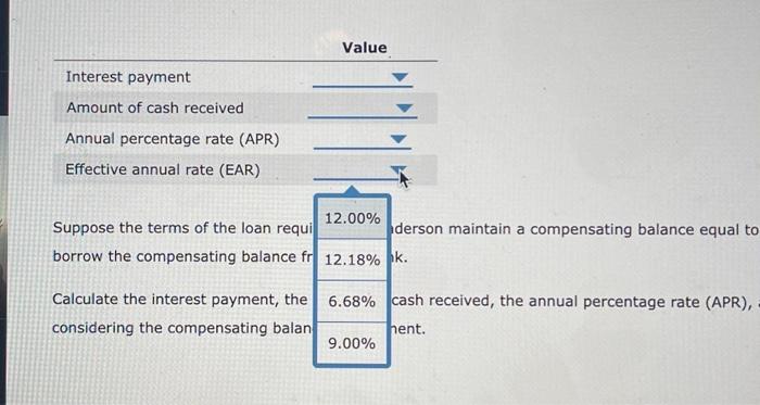 Solved maintain a compensating balance equal ceived, | Chegg.com