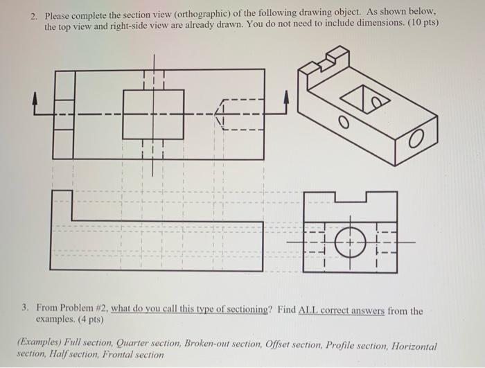 Solved 1. Draw oblique (Cavalier with oblique angle = 45°). | Chegg.com