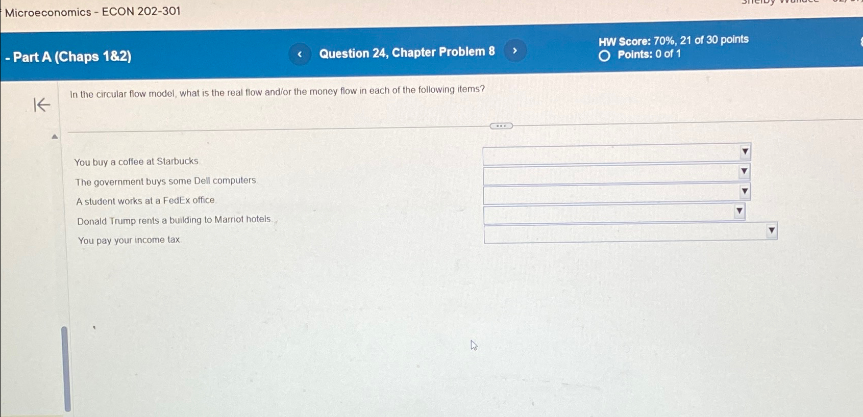 Solved Microeconomics - ﻿ECON 202-301Part A (Chaps | Chegg.com