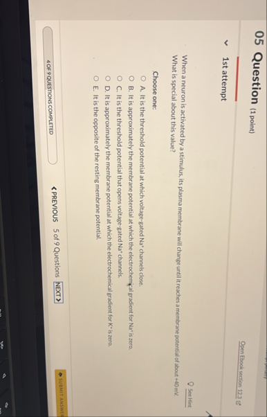 Solved 05 ﻿Question (1 ﻿point)Open Ebook section 12.3Z1st | Chegg.com