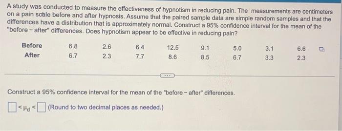 Solved A study was conducted to measure the effectiveness of | Chegg.com