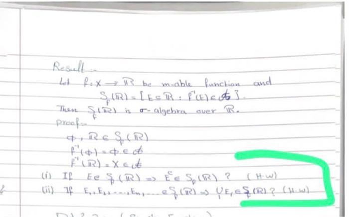 Let f=x→πR be m-able function and | Chegg.com