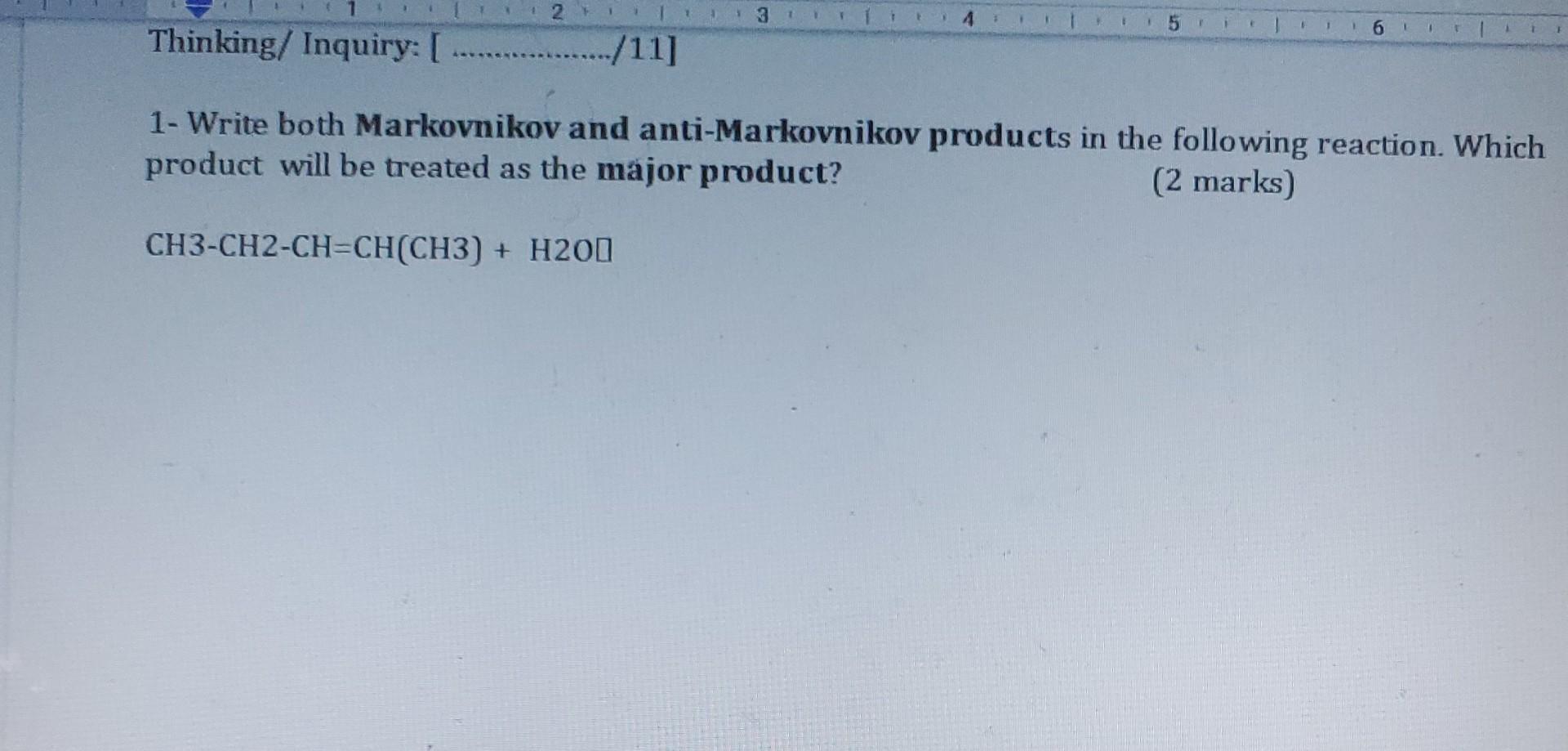 Solved 1- Write both Markovnikov and anti-Markovnikov | Chegg.com