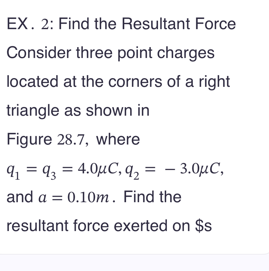 EX. 2: Find the Resultant ForceConsider three point | Chegg.com