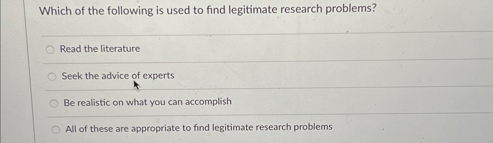 Solved Which of the following is used to find legitimate | Chegg.com