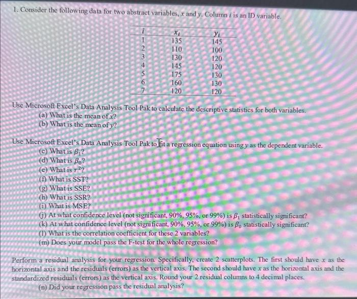 Solved 1. Consider the following data for two abstract | Chegg.com