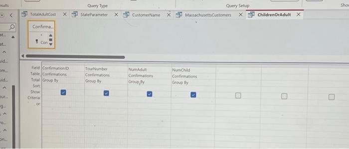 Solved Open the ChildrenOrAdult query in Design View and add | Chegg.com