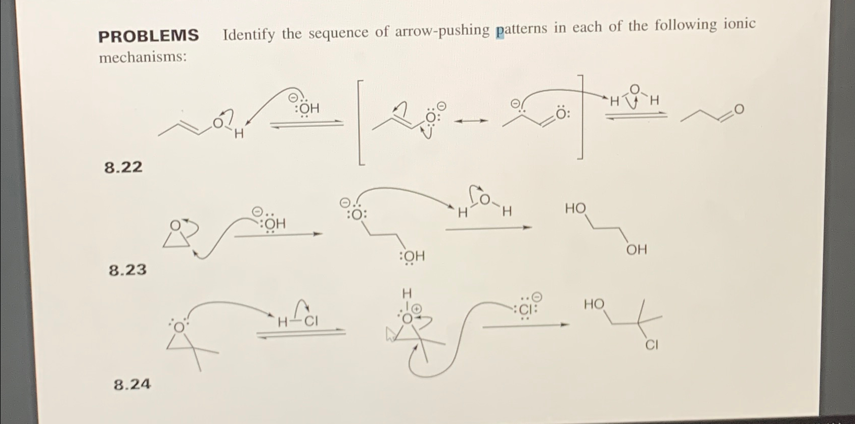 Solved PROBLEMS Identify the sequence of arrow-pushing | Chegg.com