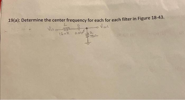 Solved Determine the center frequency for each for each | Chegg.com