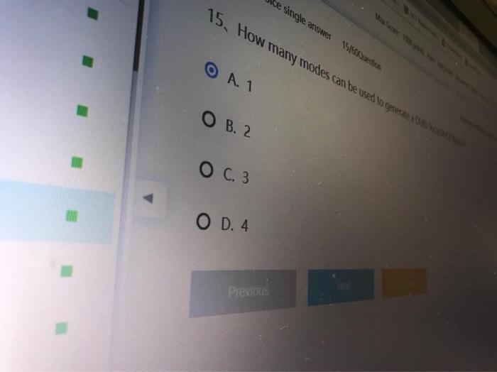 Solved Te Sigle Sex With 15 How Many Modes Can Be Used To 
