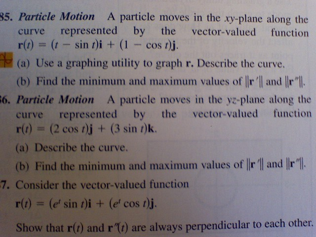 A particle moves in the xy-plane along the curve | Chegg.com