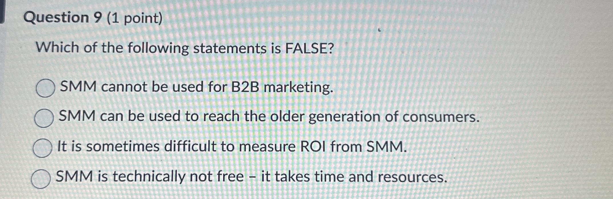 Solved Question 9 (1 ﻿point)Which of the following | Chegg.com