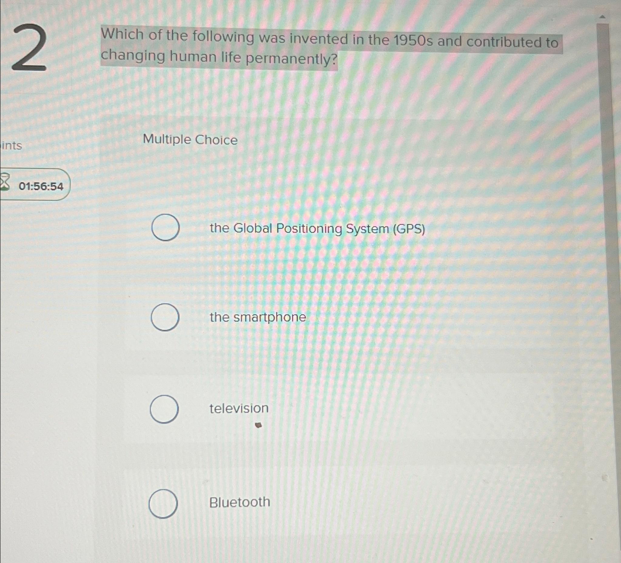 Solved Which of the following was invented in the 1950s and | Chegg.com