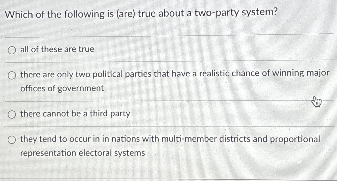 Solved Which of the following is (are) ﻿true about a | Chegg.com