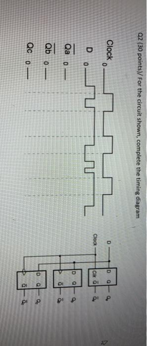 Solved Q2 30 Points For The Circuit Shown Complete The 