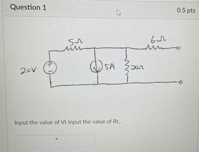 Solved Input the value of Vt Input the value of Rt. | Chegg.com