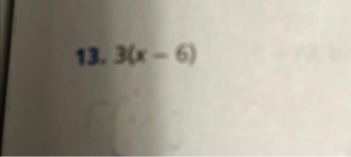 Solved 3(x−6) | Chegg.com