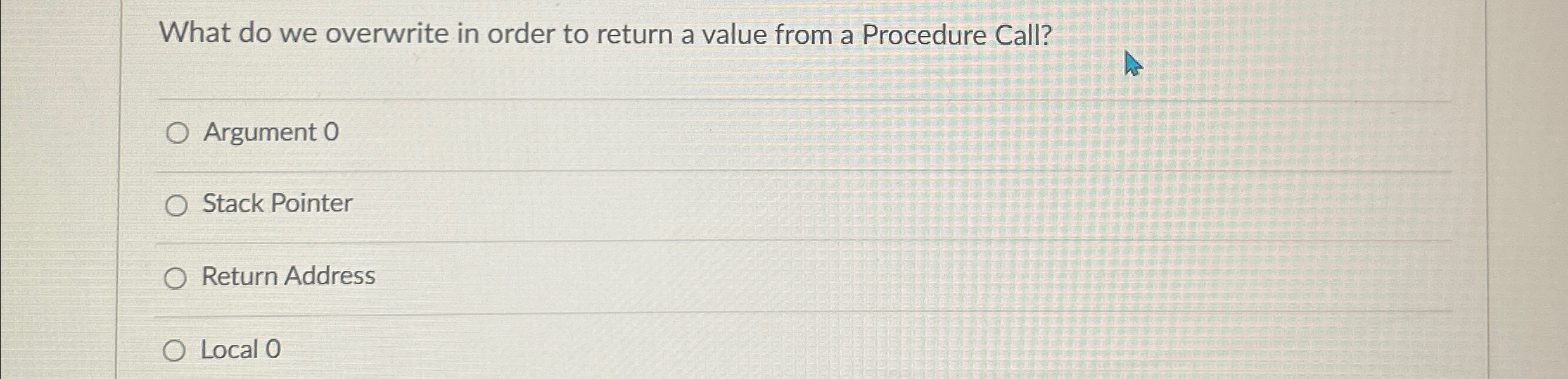 Solved What do we overwrite in order to return a value from | Chegg.com