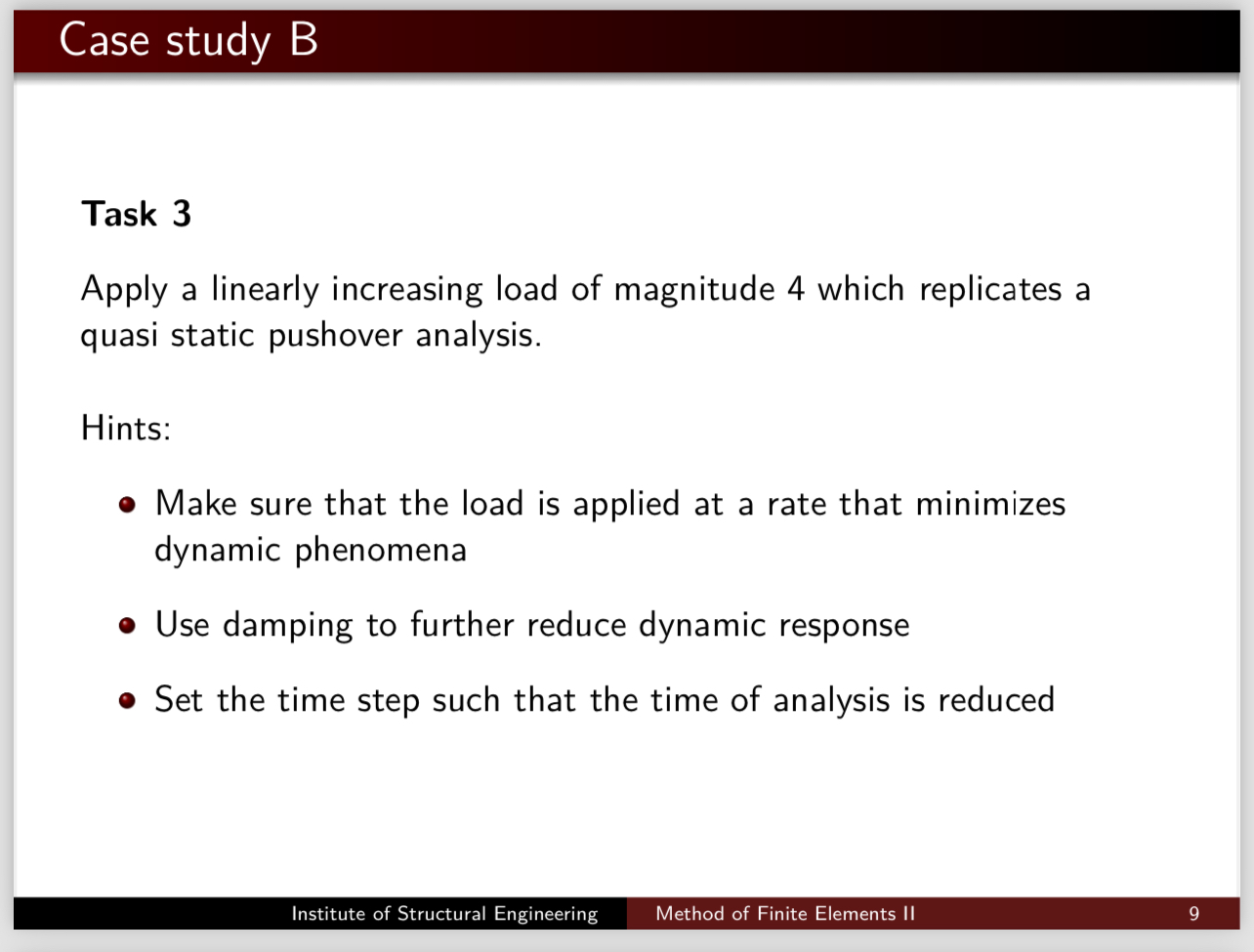 Solved Case study BTask 3Apply a linearly increasing load of | Chegg.com