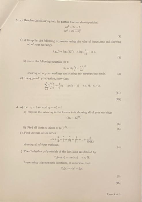 Solved answer all these advanced maths questions and explain | Chegg.com