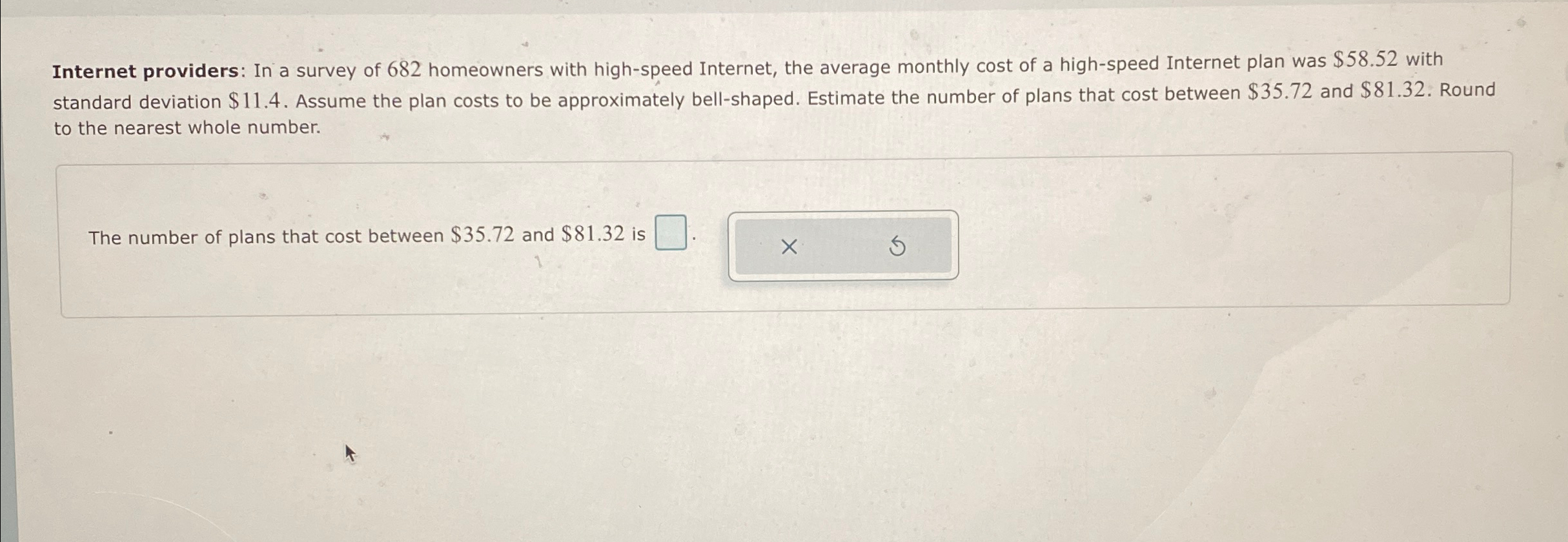 Solved Internet providers: In a survey of 682 ﻿homeowners | Chegg.com