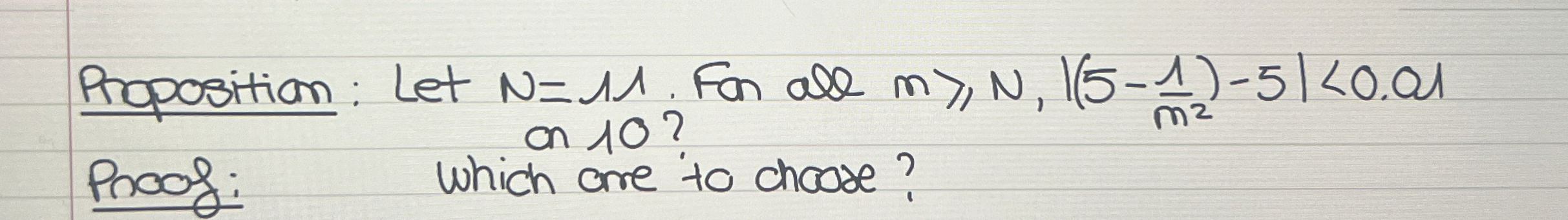 Solved Proposition:Let N=11 ﻿Or 10? ﻿WhichN to choose? and | Chegg.com