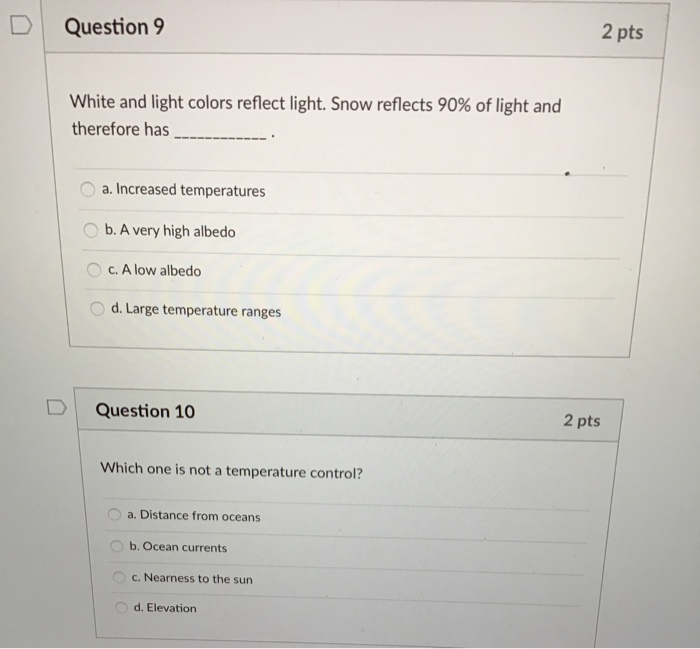 Solved Question 9 2 pts White and light colors reflect | Chegg.com
