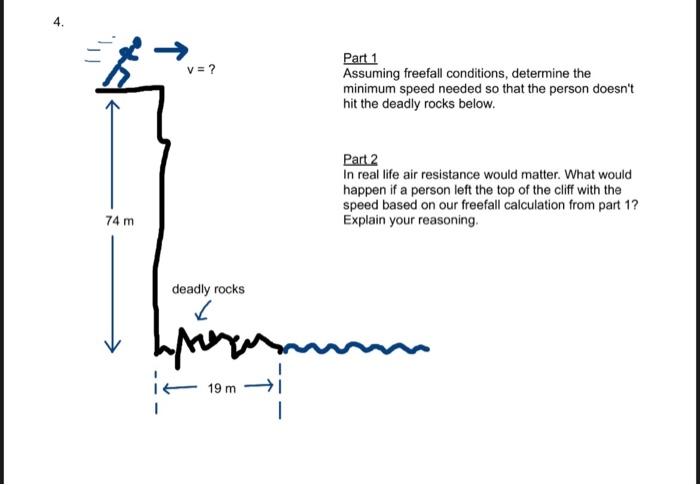 Solved Part 1 Assuming freefall conditions, determine the | Chegg.com