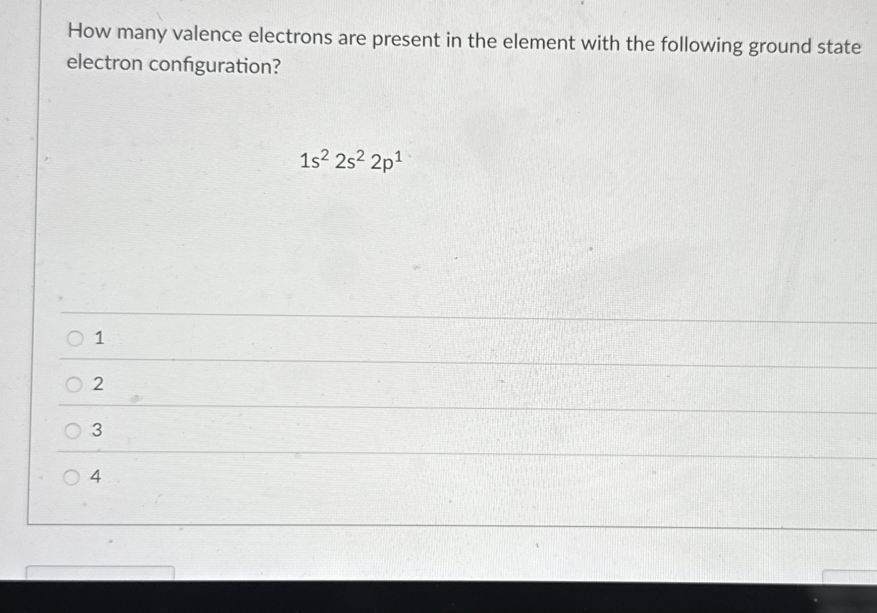 Solved How many valence electrons are present in the element | Chegg.com