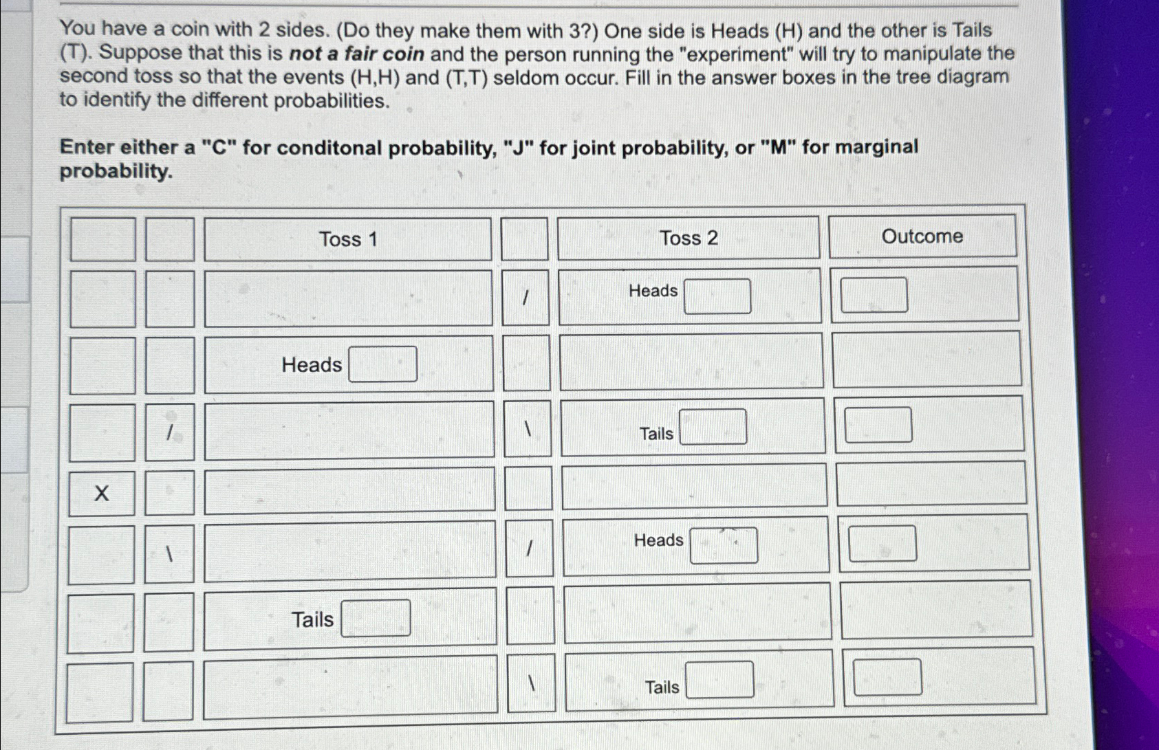 Solved You have a coin with 2 ﻿sides. (Do they make them | Chegg.com