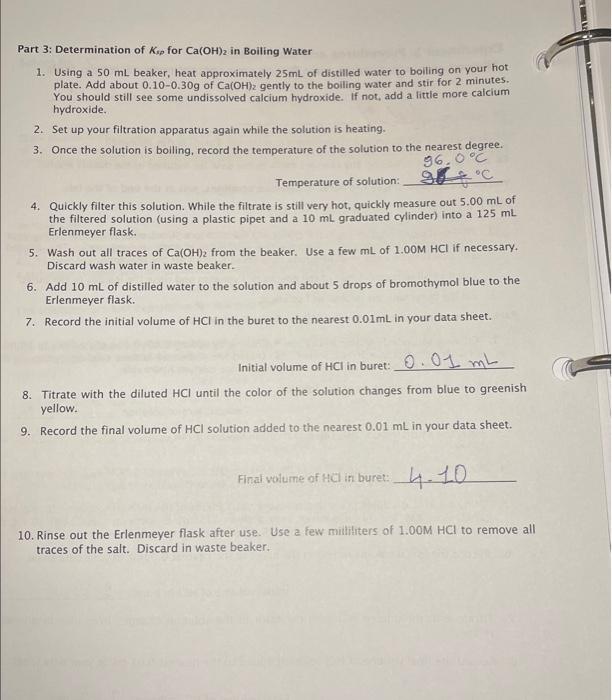 Solved Part 1: Preparation of dilute hydrochloric acid 1. | Chegg.com